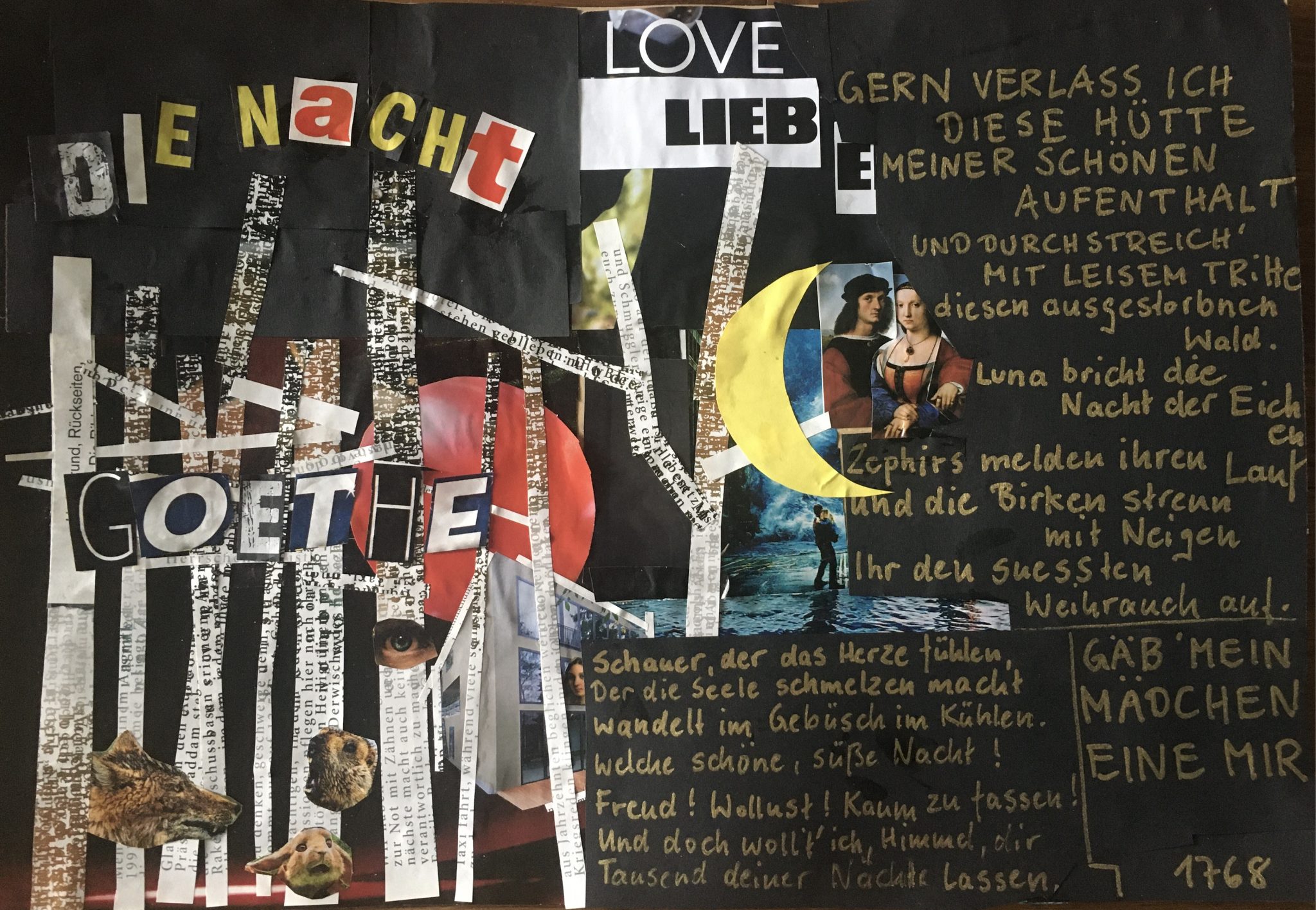 Text-Bild-Collagen zu Goethes Gedicht „Die Nacht“ – Max Delbrück ...